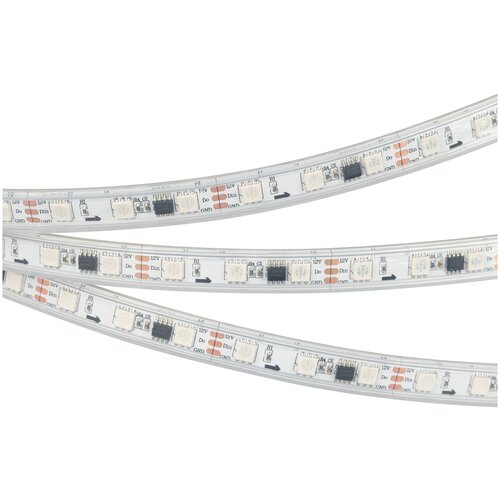 Светодиодная лента герметичная SPI-P-B60-12mm 12V RGB-PX3 (14.4W/m, IP66, 5060, 5m) (Arlight, бегущий огонь)