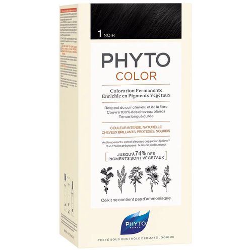 PHYTO PhytoColor краска для волос Coloration Permanente, 1 черный, 12 мл