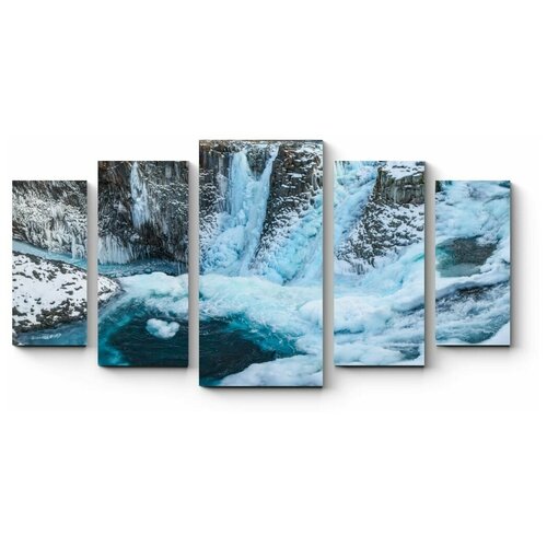 Модульная картина Водопад в плато Путорана 210x116