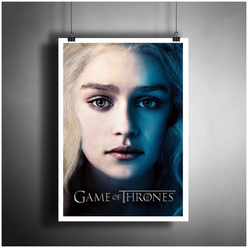 Постер плакат для интерьера "Сериал: Игра Престолов. Дейенерис. Мать драконов. Game of Thrones"/ Декор дома, офиса, комнаты A3 (297 x 420 мм)
