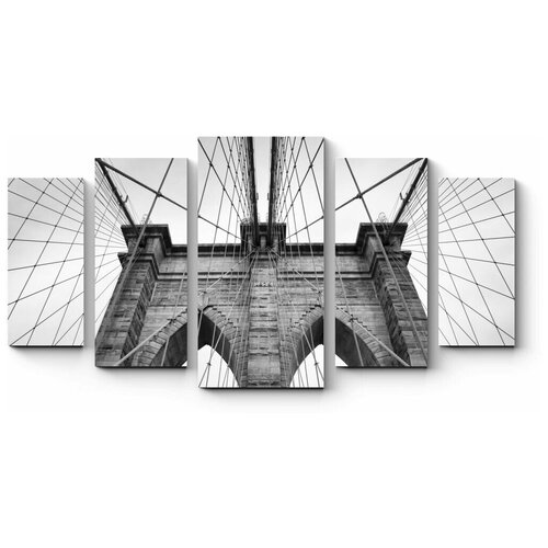 Модульная картина Строгость цвета, Бруклинский мост 180x99