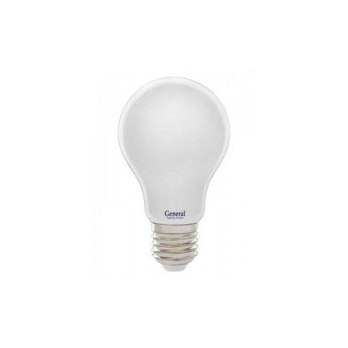 Светодиодная LED лампа General филамент ЛОН A60 E27 13W 4500K 4K 60x105 (нитевидная) матовая 649939 (упаковка 12 штук)