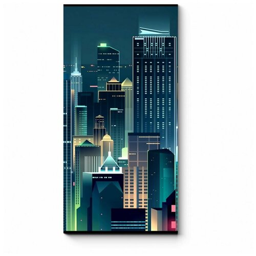 Модульная картина Ночной город 30x60