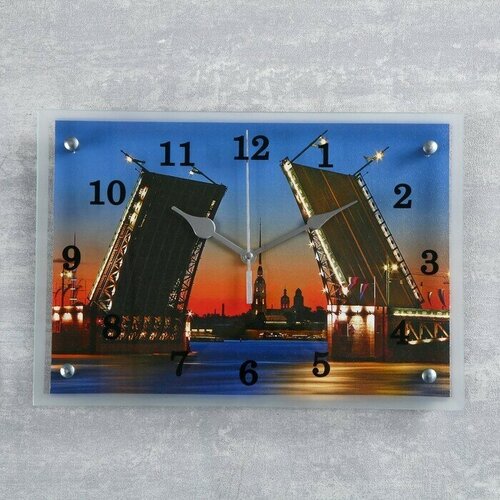 Часы настенные, серия Город, Мост, 25х35 см