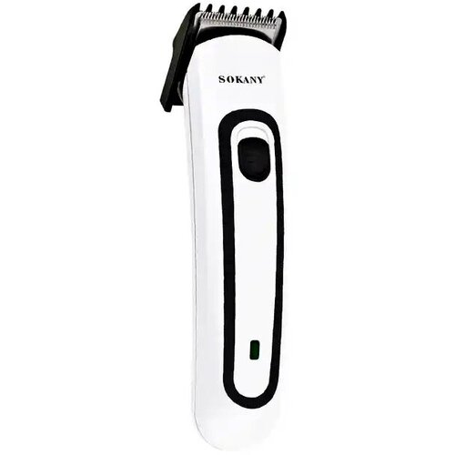 Машинка-триммер для стрижки волос/SK-LF-9943/для бритья волос, усов и бороды/600 мАч/нержавеющая сталь/кабель для зарядки/белый