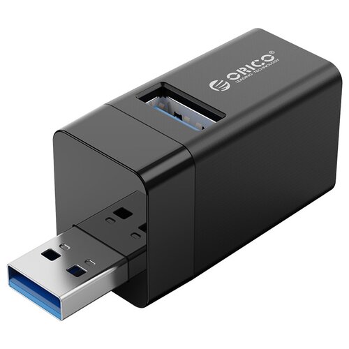 USB-концентратор  ORICO MINI-U32, разъемов: 3, черный