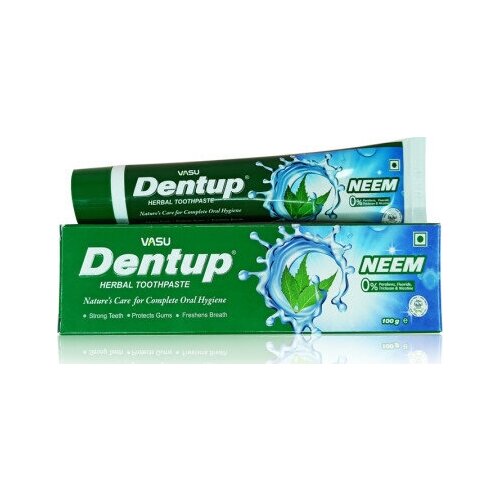 DENTUP Herbal Toothpaste, NEEM, Vasu (дентап, Зубная паста на травах, С нимом, Васу), 100 г.