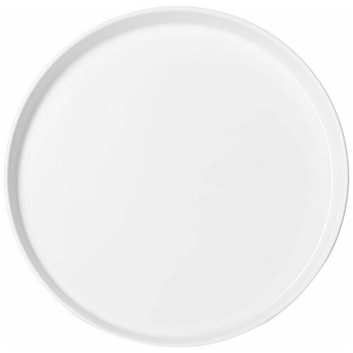 Блюдо Kunstwerk круглое с бортом 225х225х10мм, фарфор, белый
