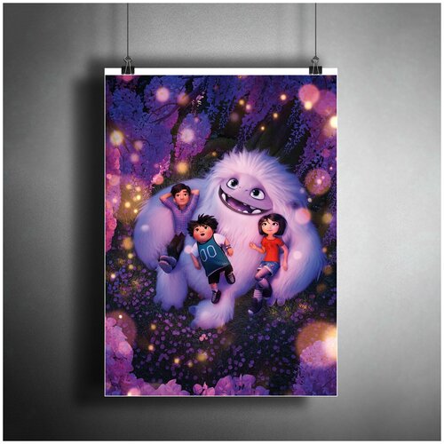 Постер плакат для интерьера "Мультфильм: Эверест. Abominable. Постер для детей" / Декор дома, офиса, комнаты, квартиры A3 (297 x 420 мм)