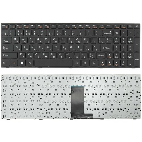 Клавиатура для ноутбука Lenovo B5400, M5400 черная с черной рамкой