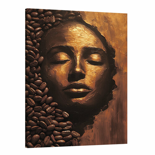 Интерьерная картина 50х70 "Кофе с душой"