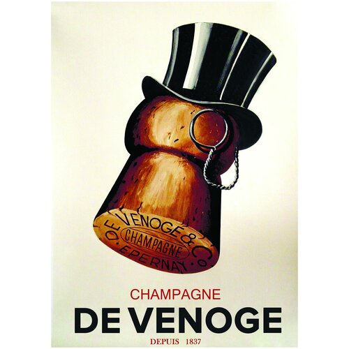 Постер / Плакат / Картина Шампанское De Venoge 50х70 см в раме