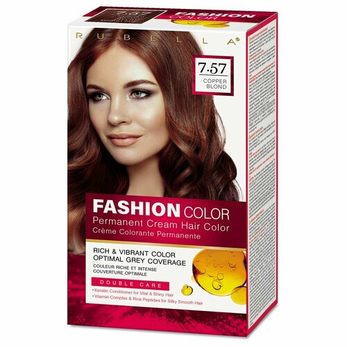 Rubella Fashion Color Краска для волос тон 7.57 Медный блонд, 50 мл