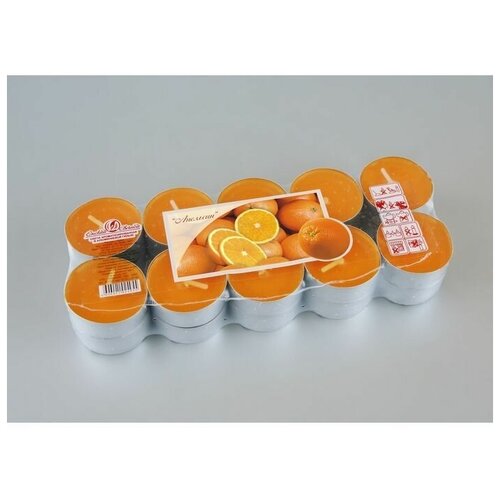 Набор чайных свечей ароматизированных "Апельсин", 20 штук