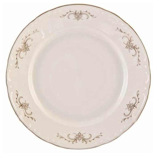 Набор тарелок 24 см 6 шт Thun "Констанция /Серый орнамент /отводка платина" / 023784