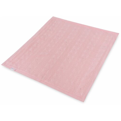 Плед-покрывало Sansli "Стразы" вязаный 95*115 см (розовый)