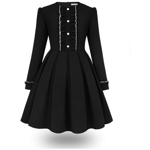Школьное платье Alisia Fiori, размер 128-134, черный, белый