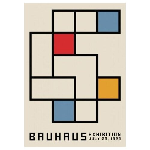 Плакат, постер на холсте Bauhaus exhibition 1923-Выставка Баухауса 1923 г. Размер 30 х 42 см