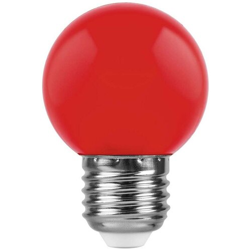 Лампа светодиодная FERON 25116 (1W) 230V E27 красный, LB-37