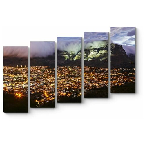 Модульная картина Ватные облака в горах Кейптауна 110x77