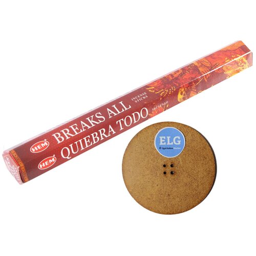 Благовония HEM Разрушение препятствий (BREAKS ALL) + подставка ELG