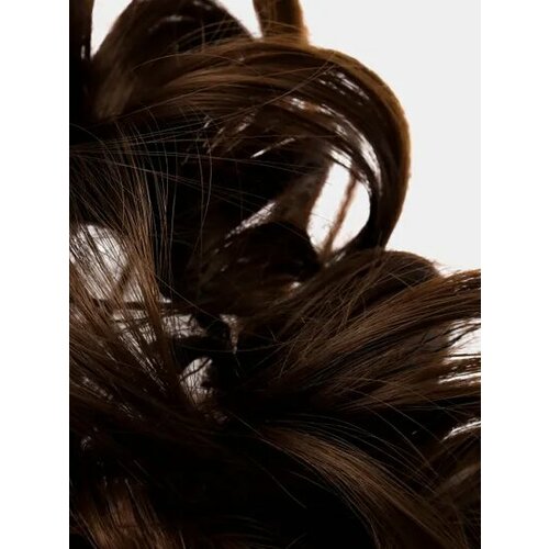 Резинка-шиньон, пучок шоколадный из искусственных волос, термо-канекалон, 45 г, 12-15 см, оттенок 8В