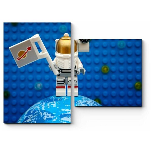 Модульная картина Лего-космонавт 70x53
