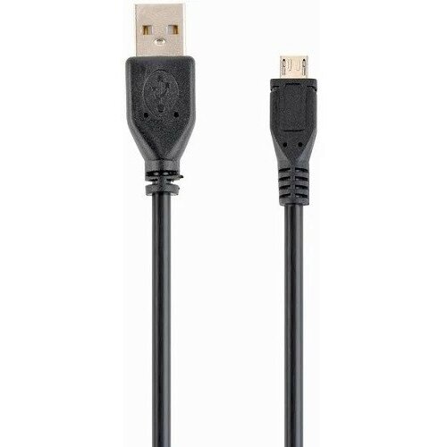 Filum Кабель USB 2.0, 1 м, черный, 2A, разъемы: USB A male- USB micro B male, пакет. (FL-C-U2-AM-microBM-1M) (956702)