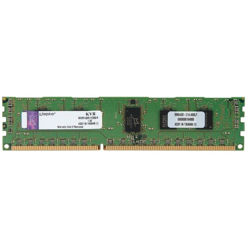 Оперативная память Kingston ValueRAM 4 ГБ DDR3 1600 МГц DIMM CL11 KVR16R11S8/4