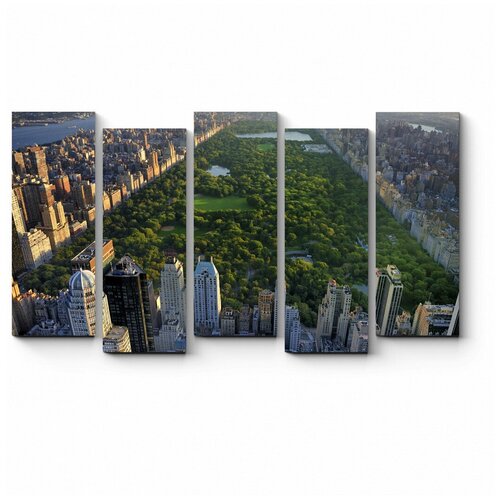 Модульная картина Центральный парк с высоты птичьего полета 200x116