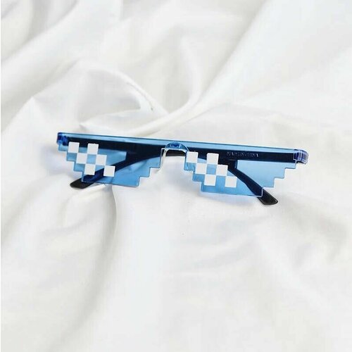 Мемные пиксельные очки, карнавальные очки для вечеринки, синие