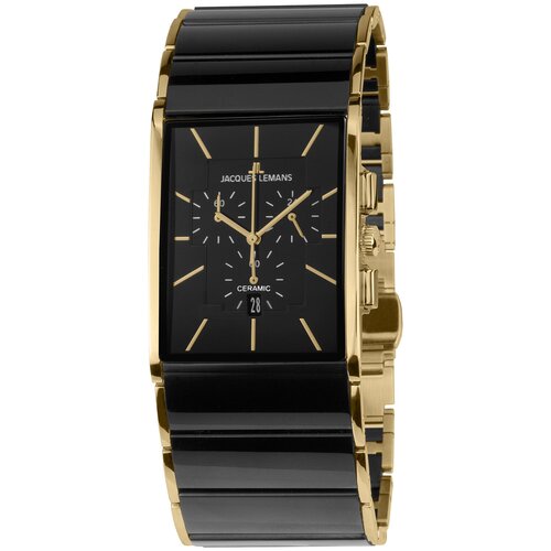 Наручные часы JACQUES LEMANS Classic 1-1941D, золотой, черный