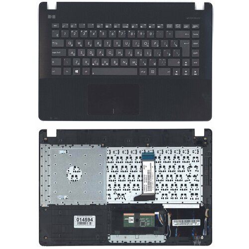 Клавиатура для Asus X451 черная с черным топкейсом