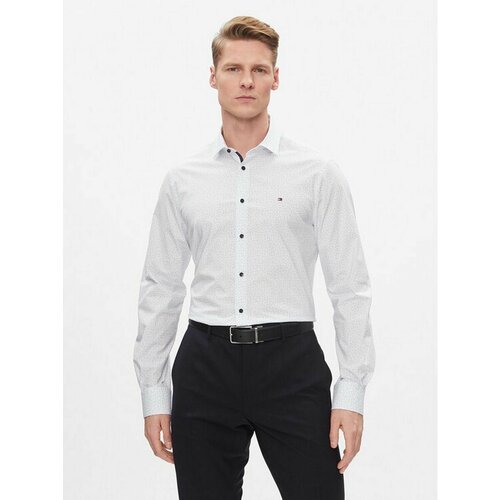 Рубашка TOMMY HILFIGER, размер 38 [KOLNIERZYK], голубой