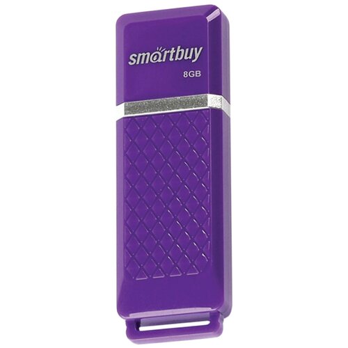 Флеш- диск 8 GB, SMARTBUY Quartz, USB 2.0, фиолетовый, SB8GBQZ- V
