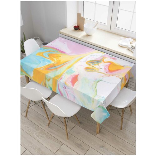 Скатерть прямоугольная JoyArty на кухонный стол "Красочные брызги" из оксфорда, 120x145 см