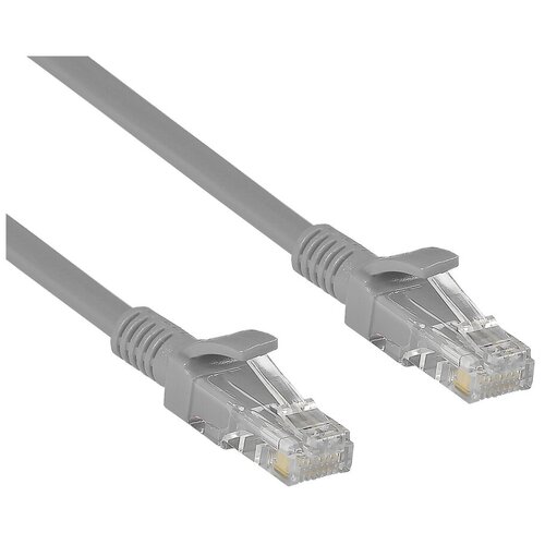 Сетевой кабель ExeGate UTP cat.5e 0.5m Grey UTP-RJ45-RJ45-5e-0,5M-LSZH-GY 286379