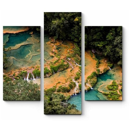 Модульная картина Кристально чистая река в Гватемале70x63
