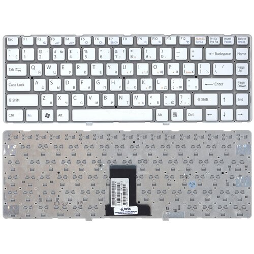 Клавиатура для ноутбука Sony Vaio VPCEA2LGX белая без рамки