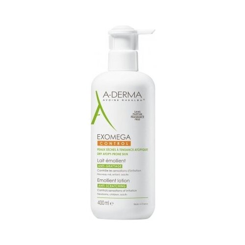 A-Derma Control Lait Emollient Смягчающий лосьон для лица и тела, 400 мл.