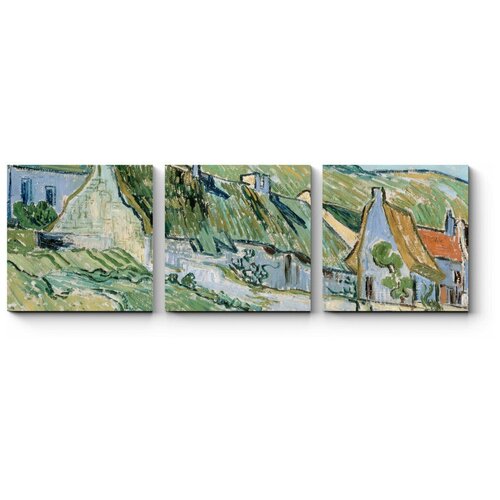 Модульная картина Коттеджи, Винсент Ван Гог 80x27