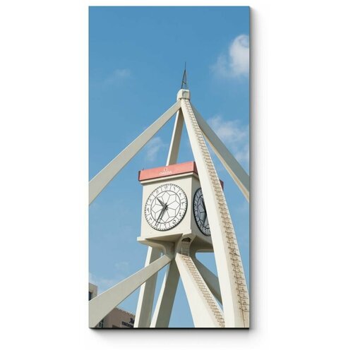 Модульная картина Часы белоснежного Дубая30x60