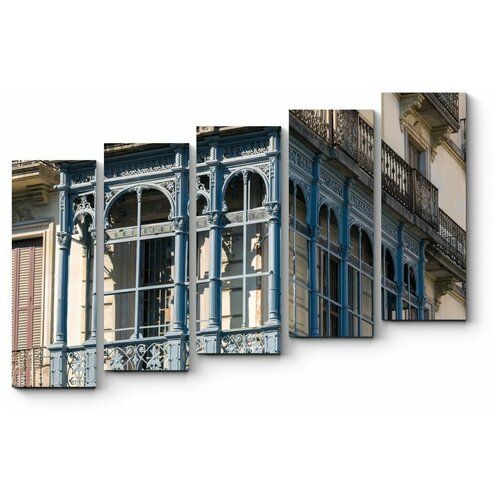Модульная картина Украшения балкона в стиле каталонского модернизма, Барселона110x77
