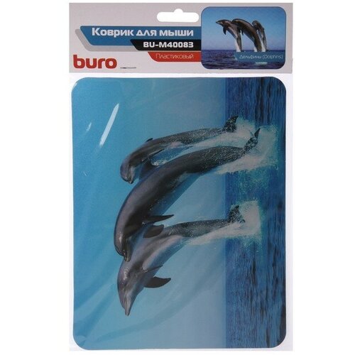 Коврик для мыши Buro BU-M40083 , 230х180х2мм, рис. "Дельфины"