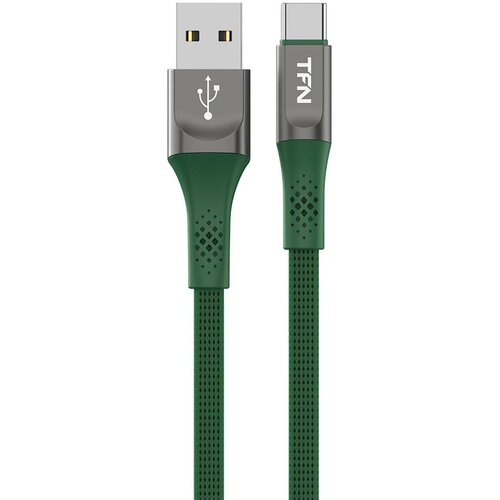 Кабель USB Type-C TFN 1.2m Zinc плоский green (TFN-CZNUSBC12MGRN)