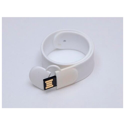 Флешка в виде браслета (64 Гб / GB USB 2.0 Белый/White SS001 Флеш накопитель usbsouvenir U606A браслет)