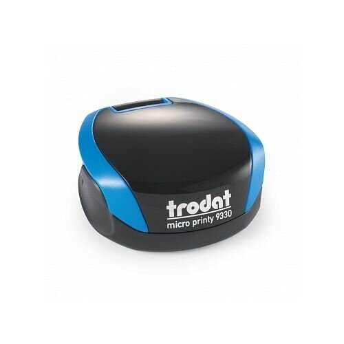 Оснастка карманная для печати Trodat Micro Printy 9330, 30 мм, синий корпус, синяя штемпельная подушка