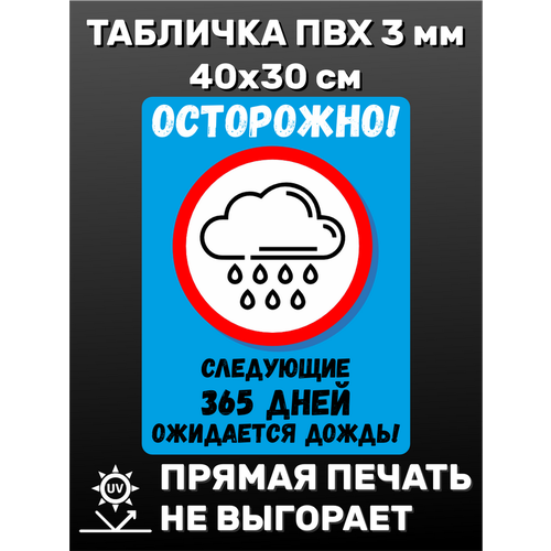 Табличка информационная Осторожно! 40х30 см