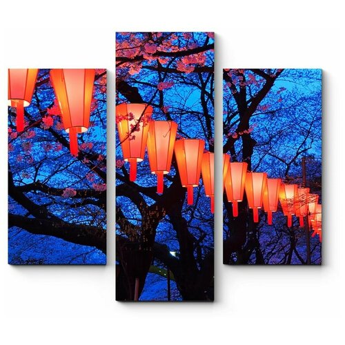Модульная картина Магический свет огней в парке Уэно, Токио 130x117