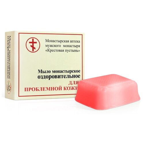 Монастырская аптека Мыло кусковое Для проблемной кожи без аромата, 30 мл, 30 г